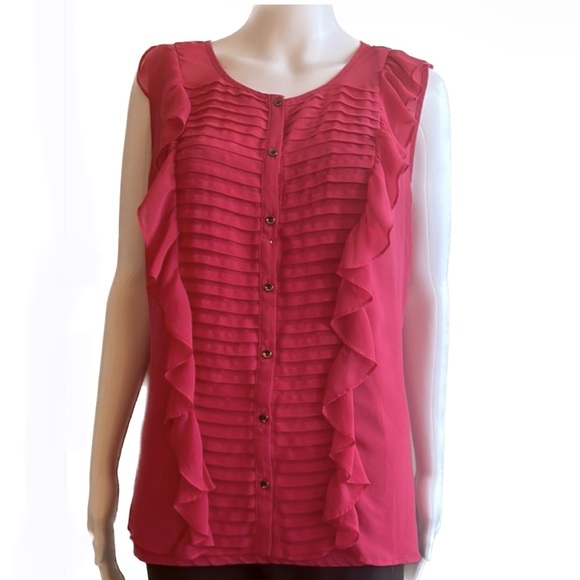 Alfani | Tops | Alfani 2 Piece Sheer Blouse With Tank Pink Size 4 ...